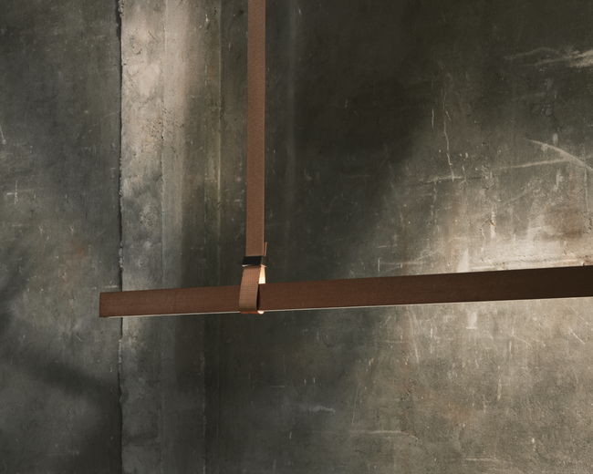 Belt Fabric Copper Brown Casambi 2000mm Pendant Lamp | Flos Official Shop
