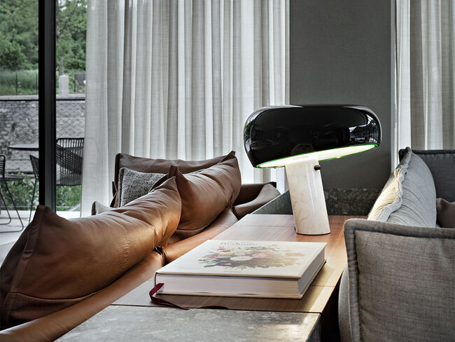 Snoopy Modern Table Lamp by Achille and Pier Giacomo Castiglioni | Flos USA
