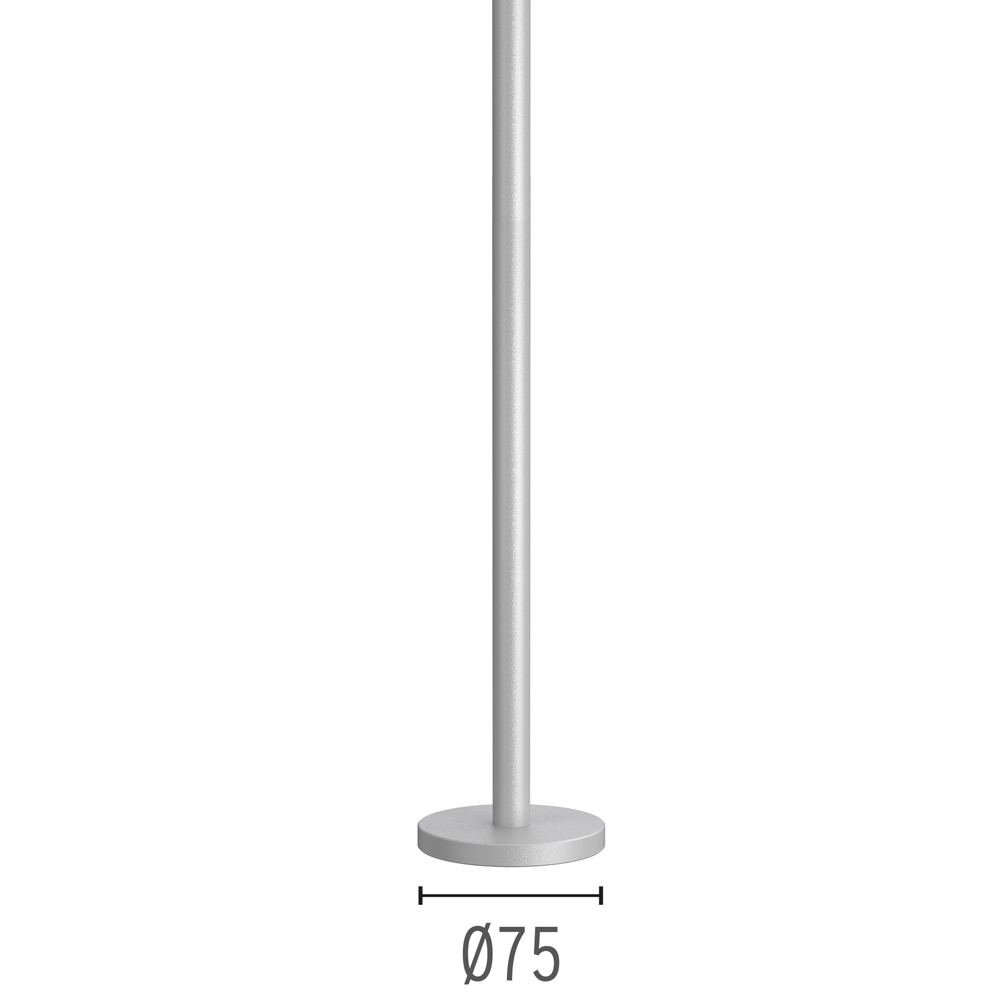 Pole with base H 300 mm Grey
